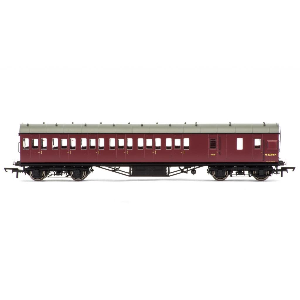 R4691A Br, 57' Stanier Non-Corridor Third Class Brake Coach Crimson Br ...